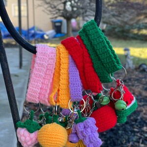 Handmade Crochet Cute Fruit Keychain - Creative Handcrafted Bag Charm ...