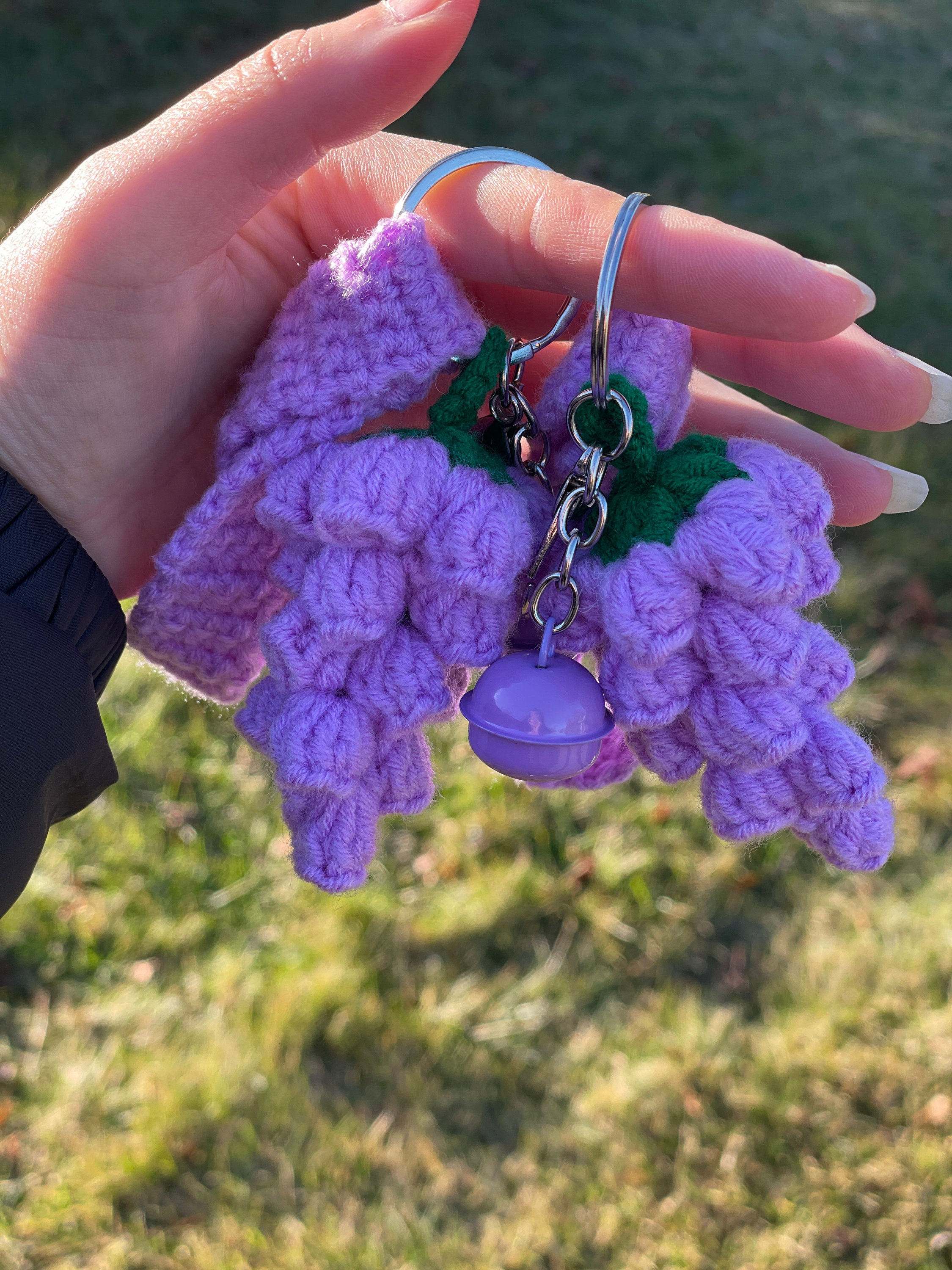 Handmade Crochet Cute Fruit Keychain - Creative Handcrafted Bag Charm ...