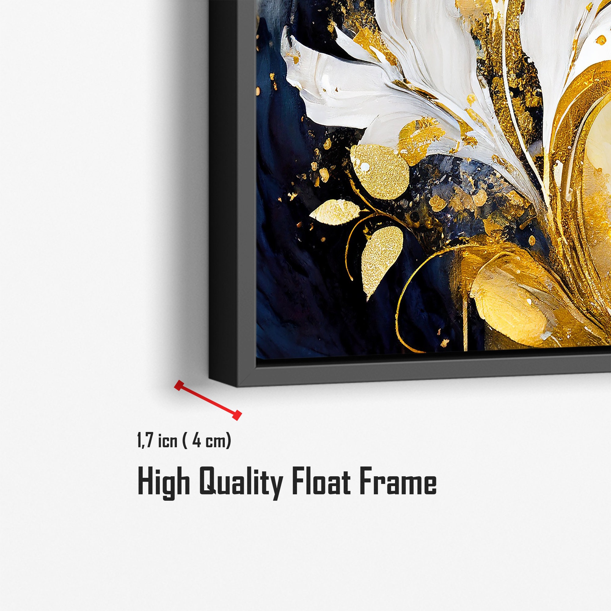 Canvas Wall Art Abstract Home Design Abstract Golden Leaf - Etsy