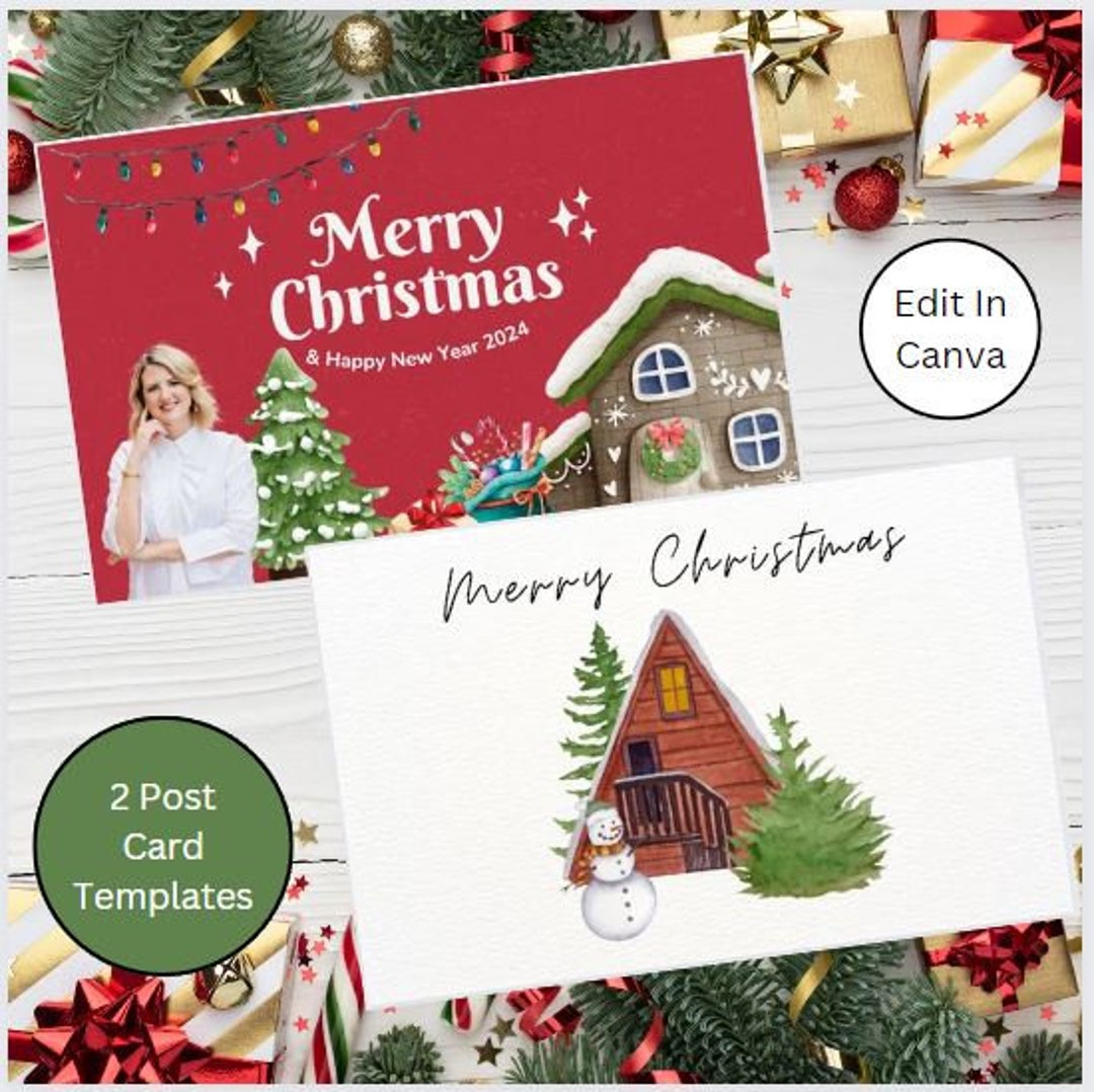 Realtor Christmas Postcard Template | Holiday Marketing (canva) - Etsy
