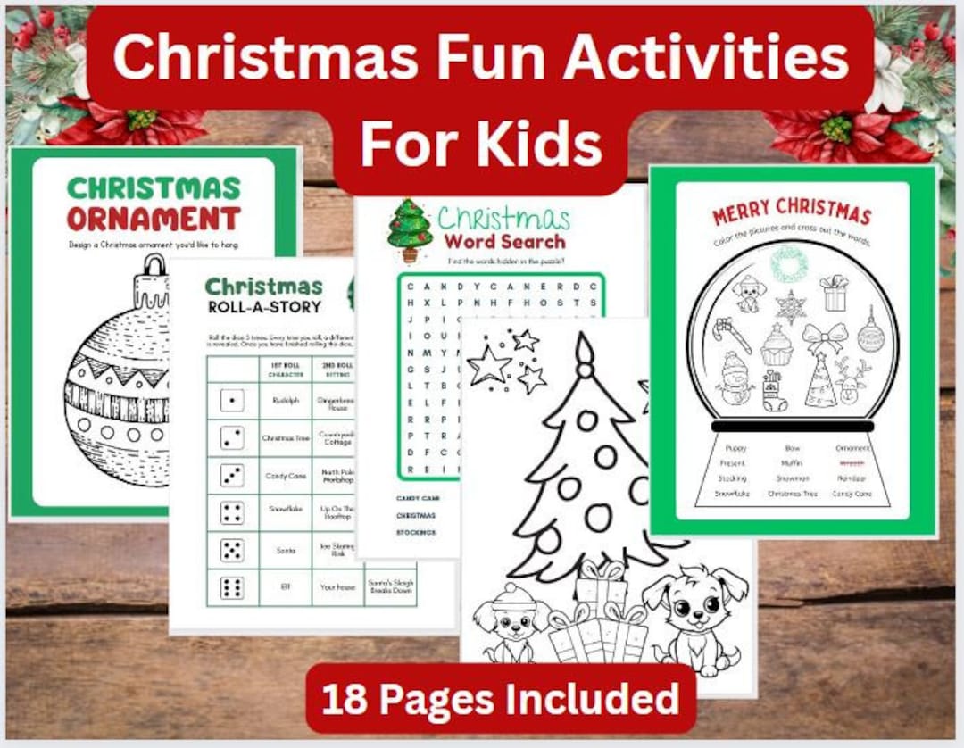 Printable Christmas Activities for Kids, Christmas Activities for ...