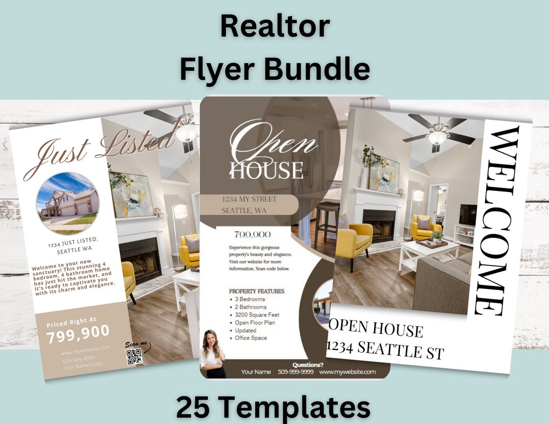 Real Estate Flyers, Realtor Flyers, Realtor Just Listed Flyers, Real ...