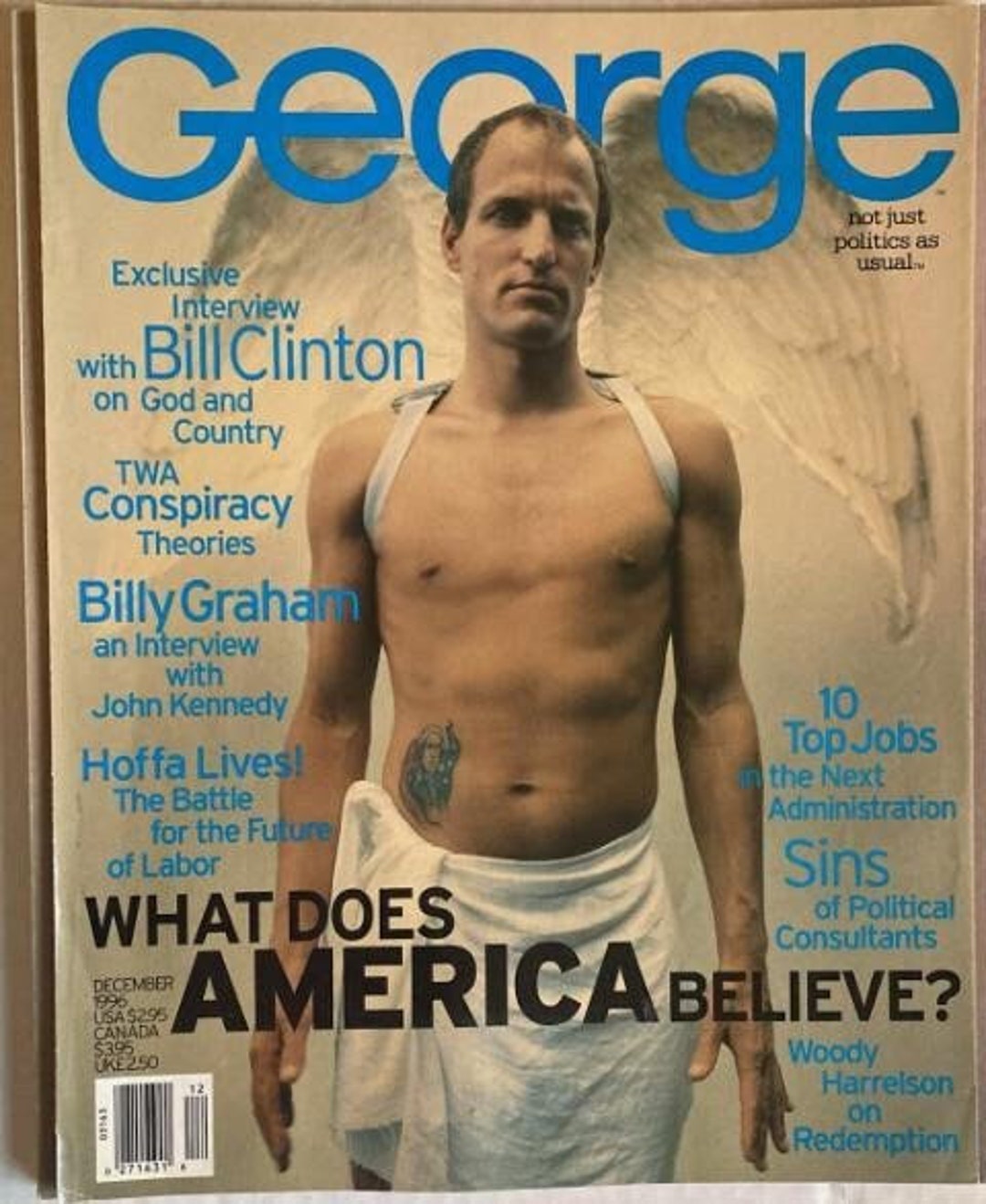 GEORGE MAGAZINE DECEMBER 1996 Woody Harrelson - Etsy