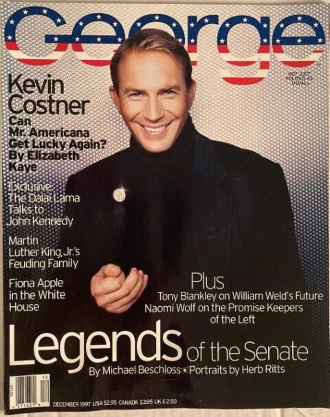 GEORGE MAGAZINE DECEMBER 1997 Kevin Costner - Etsy