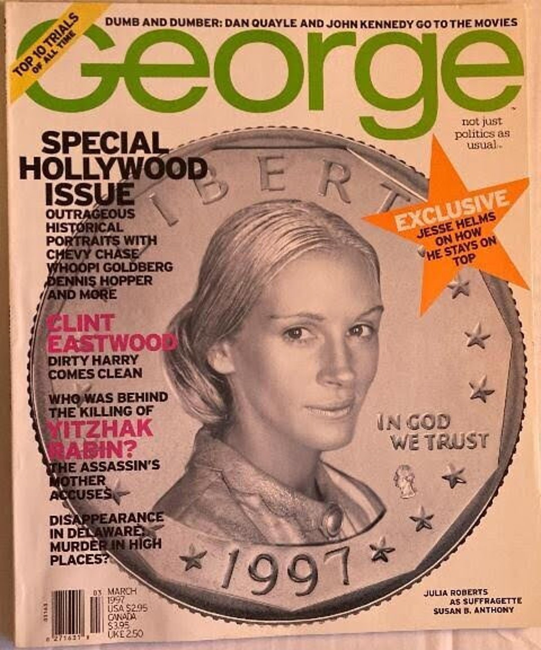 GEORGE MAGAZINE MARCH 1997 Julia Roberts - Etsy