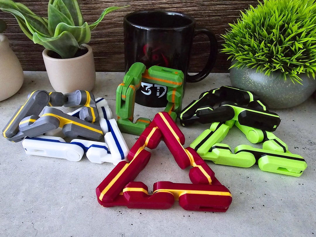 3D Printed Infinity Triangle Fidget Toy: Two-tone Sensory Gift - Etsy