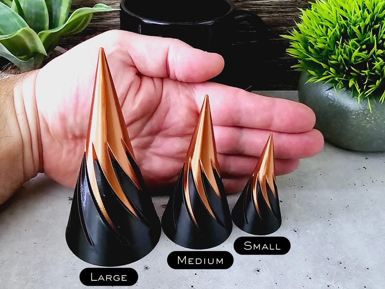 Spiral Fidget Vortex Cone | Impossible Passthrough | 15 Metallic Colors ...