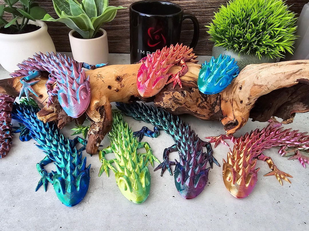3D Printed Articulated Lizard: Color Changing Flexi Fidget - Etsy