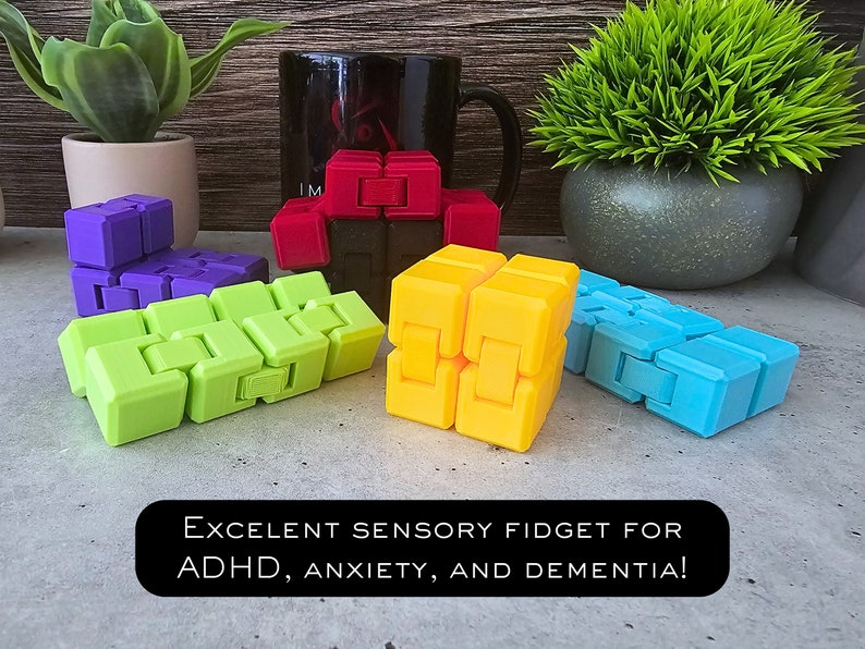 3D Printed Infinity Cube Fidget Toy: Sensory Stress Relief - Etsy