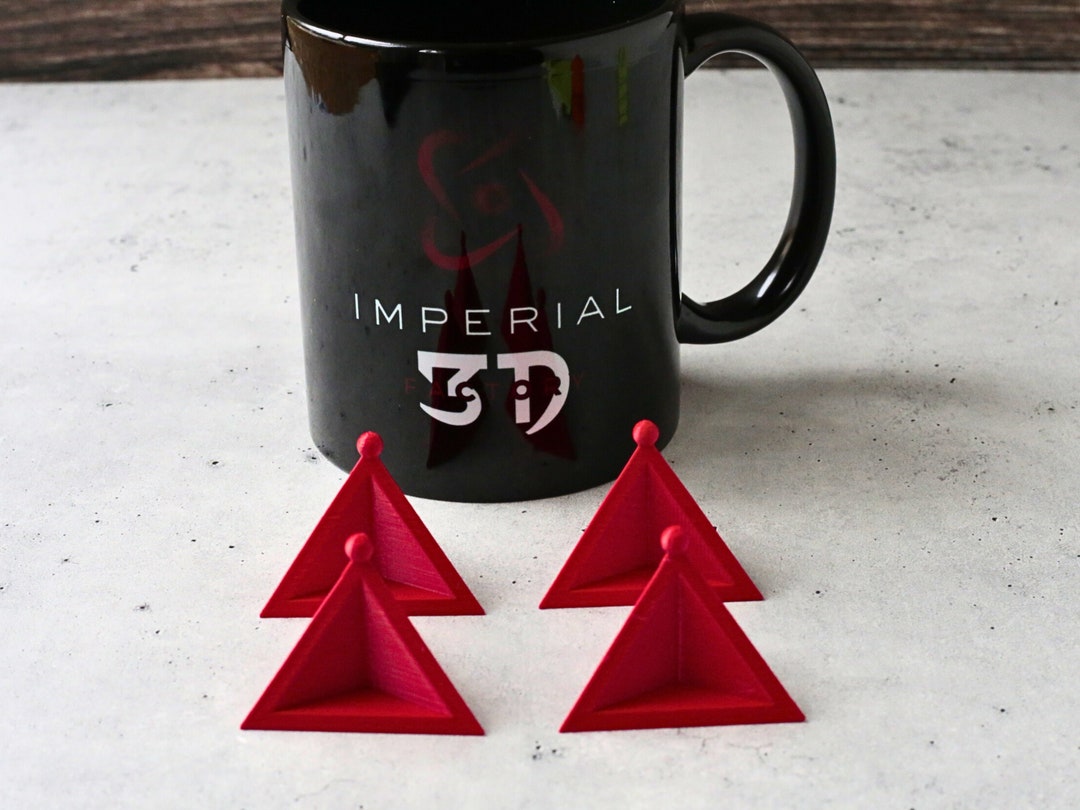 Painting Staining Pyramid Stands With Knob - Set of 4 | 3D Printed ...