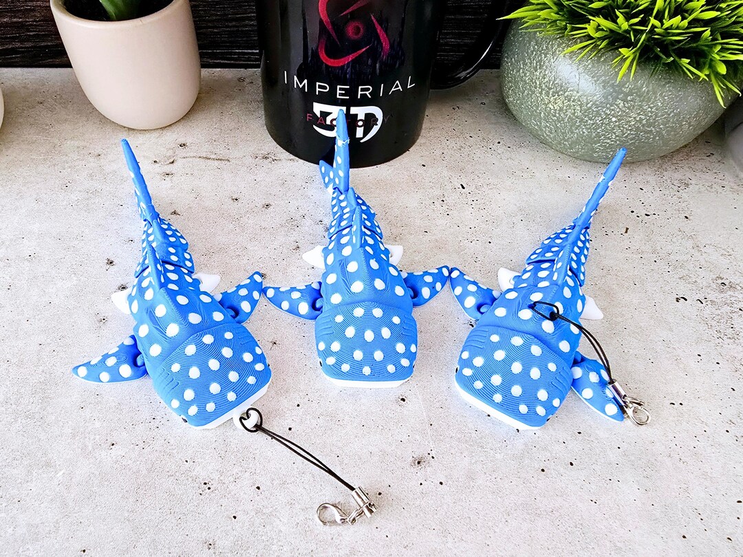 Articulated Whale Shark Keychain: 3D Printed Flexi Fidget - Etsy