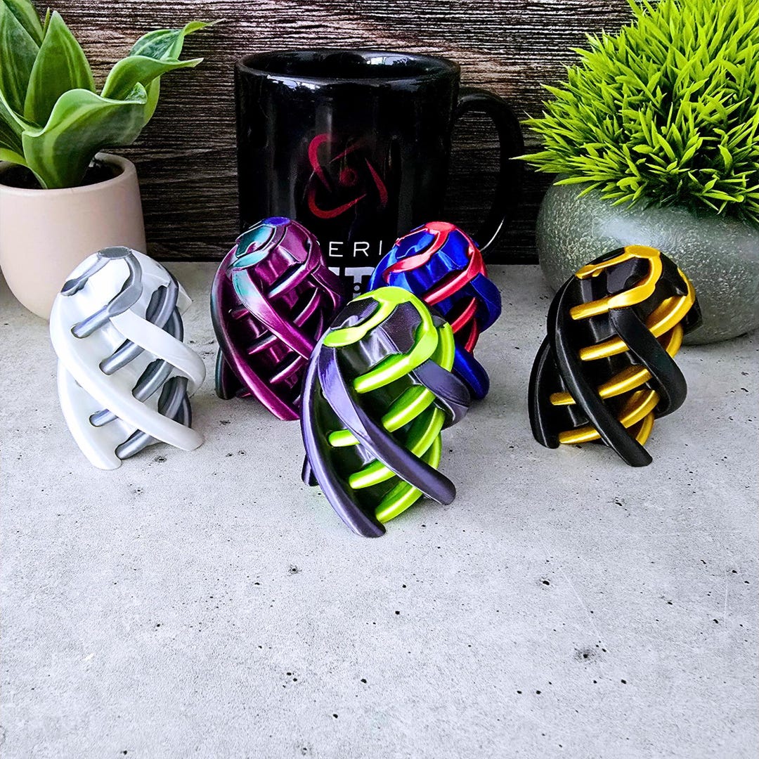 3D Printed Torpedo Vortex Fidget: Metallic Spiral Toy, Impossible ...