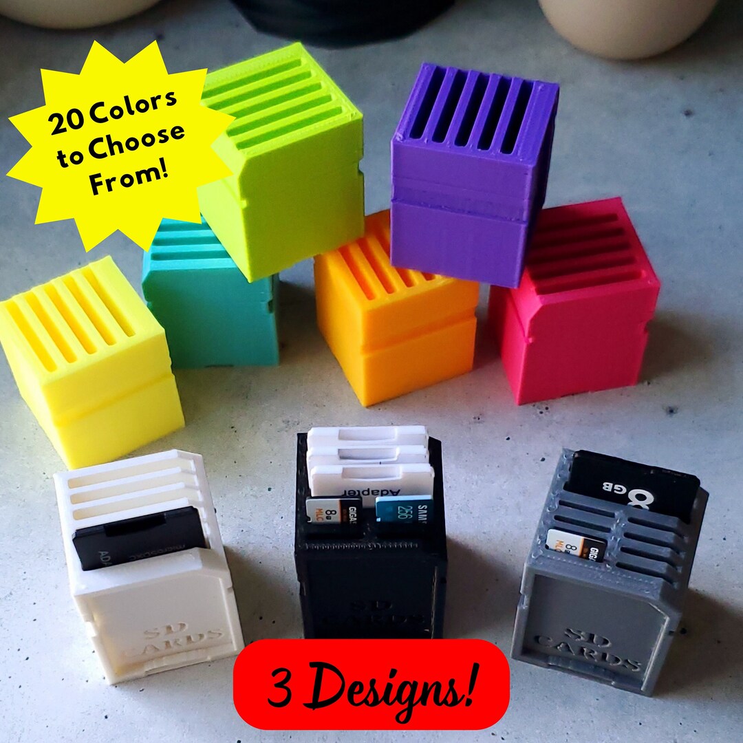 SD Card Holder - 3D Print | Fits SD and Micro SD Card | Gift for Mom ...