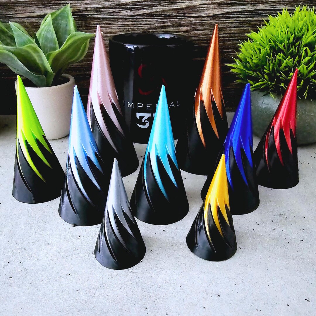 Spiral Fidget Vortex Cone | Impossible Passthrough | 15 Metallic Colors ...
