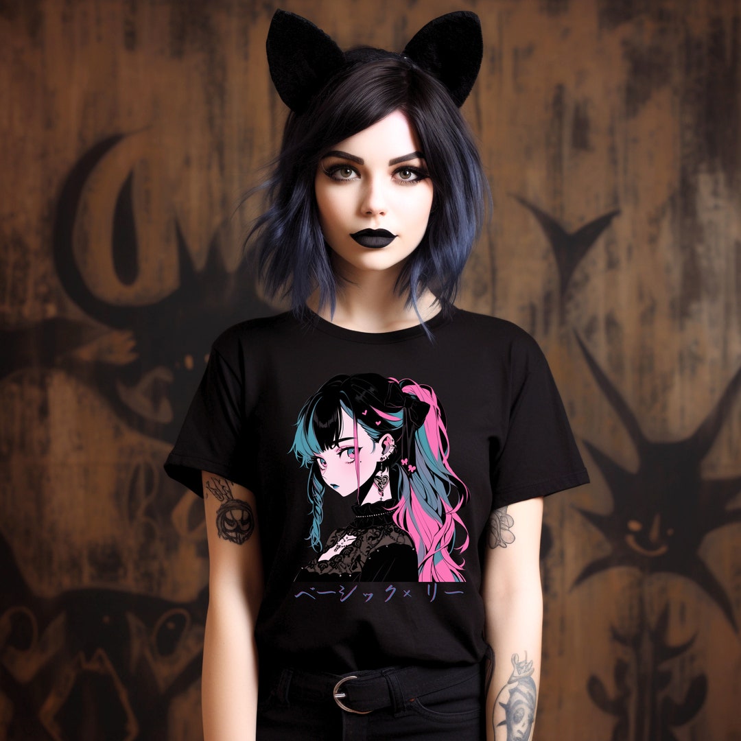 Goth Girl T-shirt Grunge Clothing Pastel Goth Harajuku Streetwear - Etsy