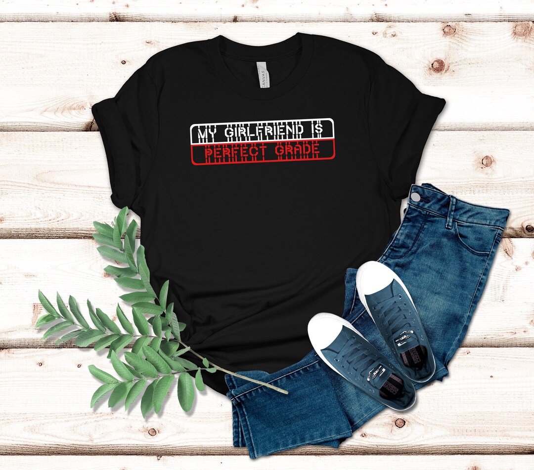 Girlfriend PG, Anime T-shirt, Mobile Suit, Gundam RX-78, Gunpla Shirt ...