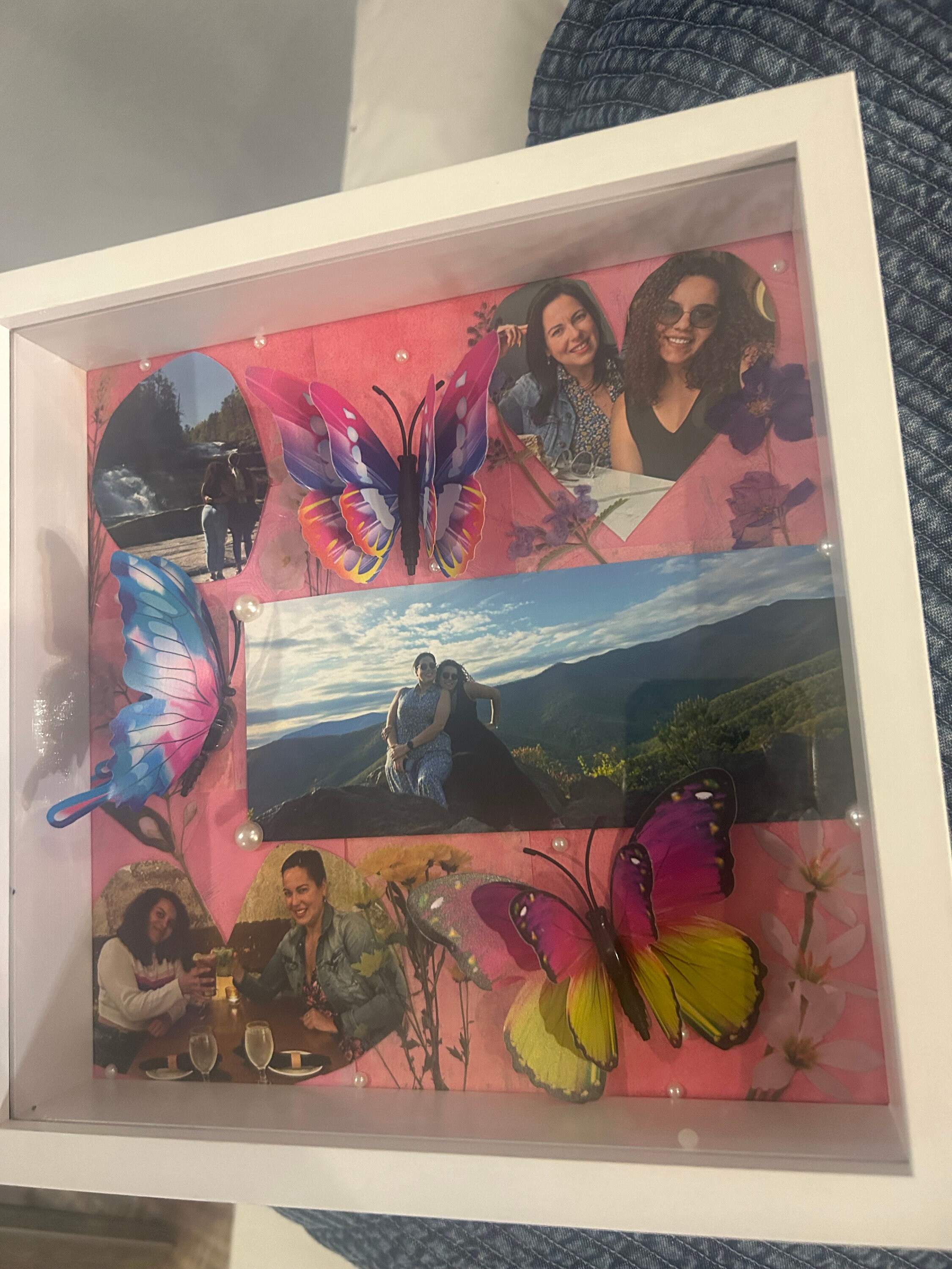 PERSONALIZED SHADOW BOX Mother/daughter Memory Display Case - Etsy