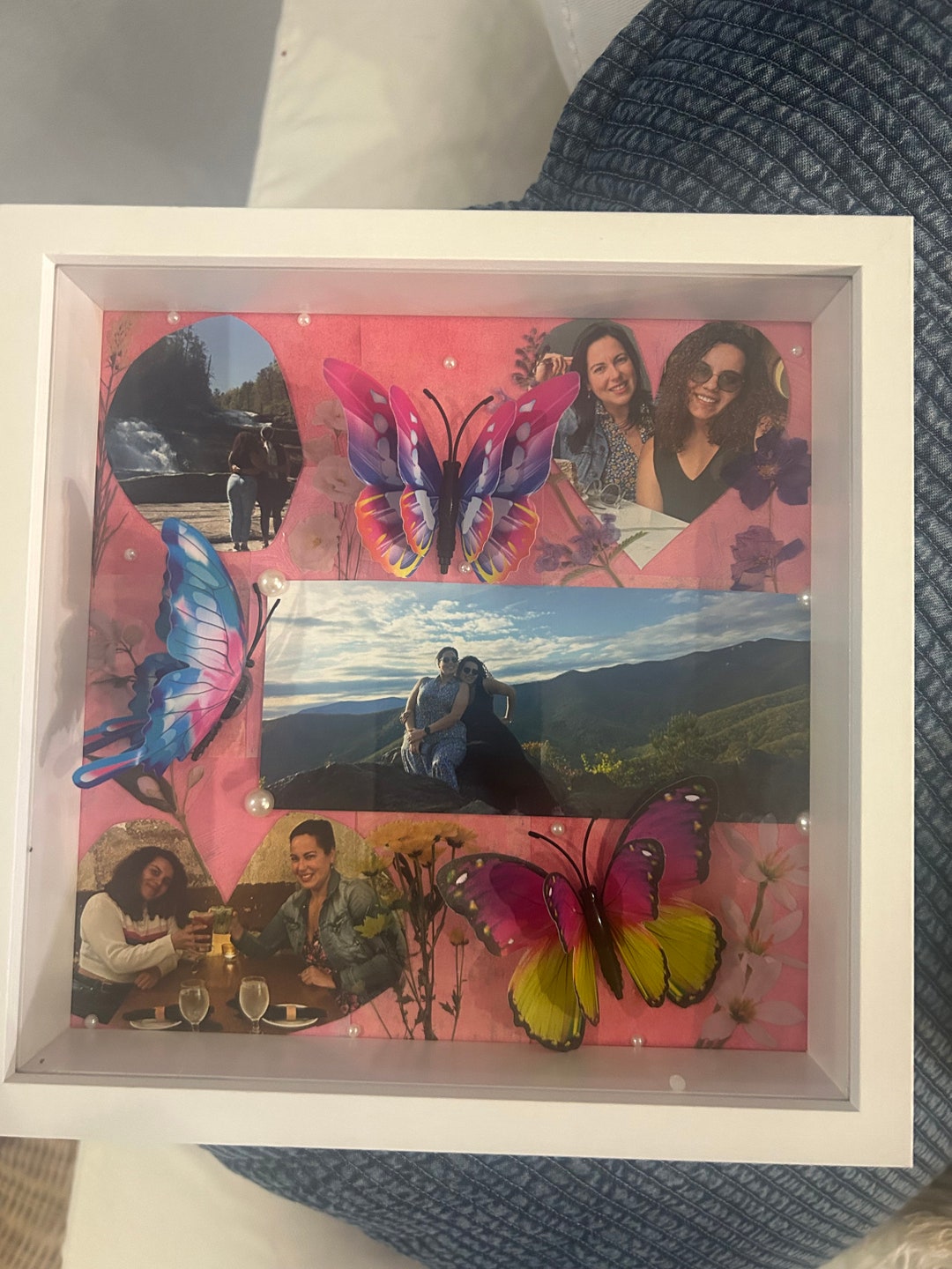 PERSONALIZED SHADOW BOX Mother/daughter Memory Display Case - Etsy