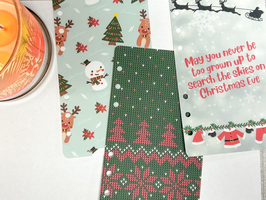 Holiday Dashboard Laminated Binder Budget Binder A6 Winter - Etsy