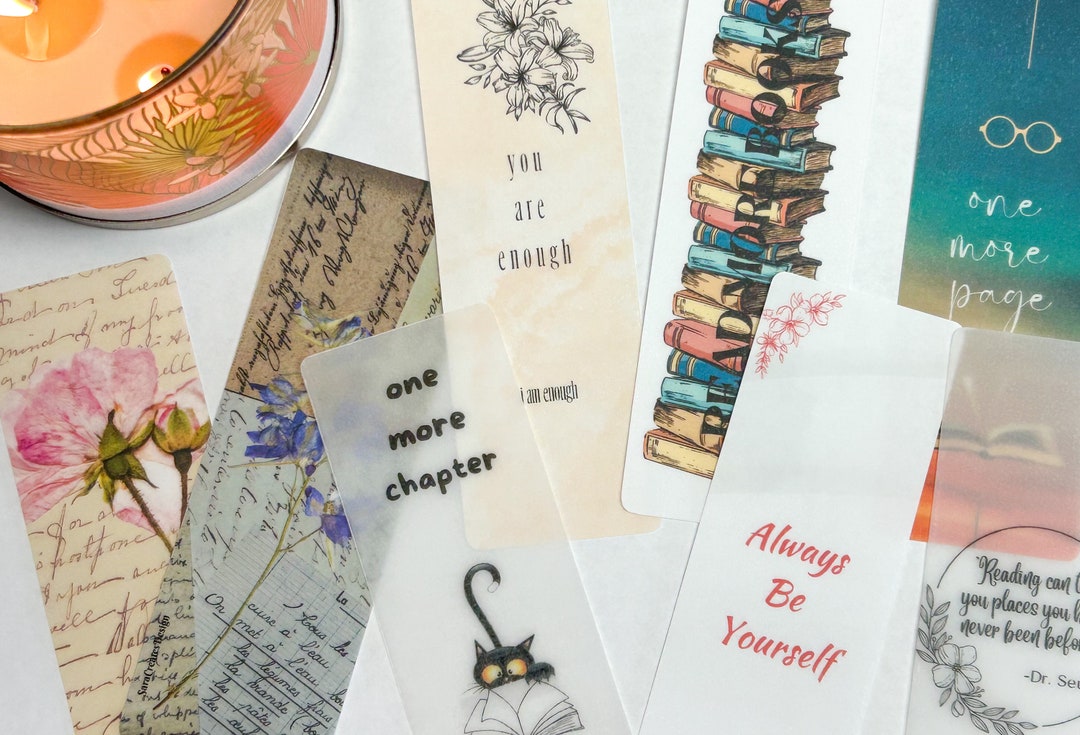 Bookmark Laminated Vellum Reading Book Lovers Stocking Stuffer - Etsy