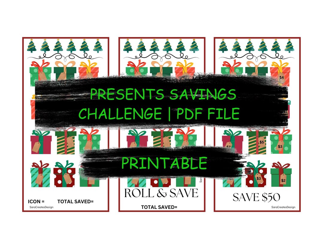 Christmas Savings Challenge | Printable PDF - Etsy