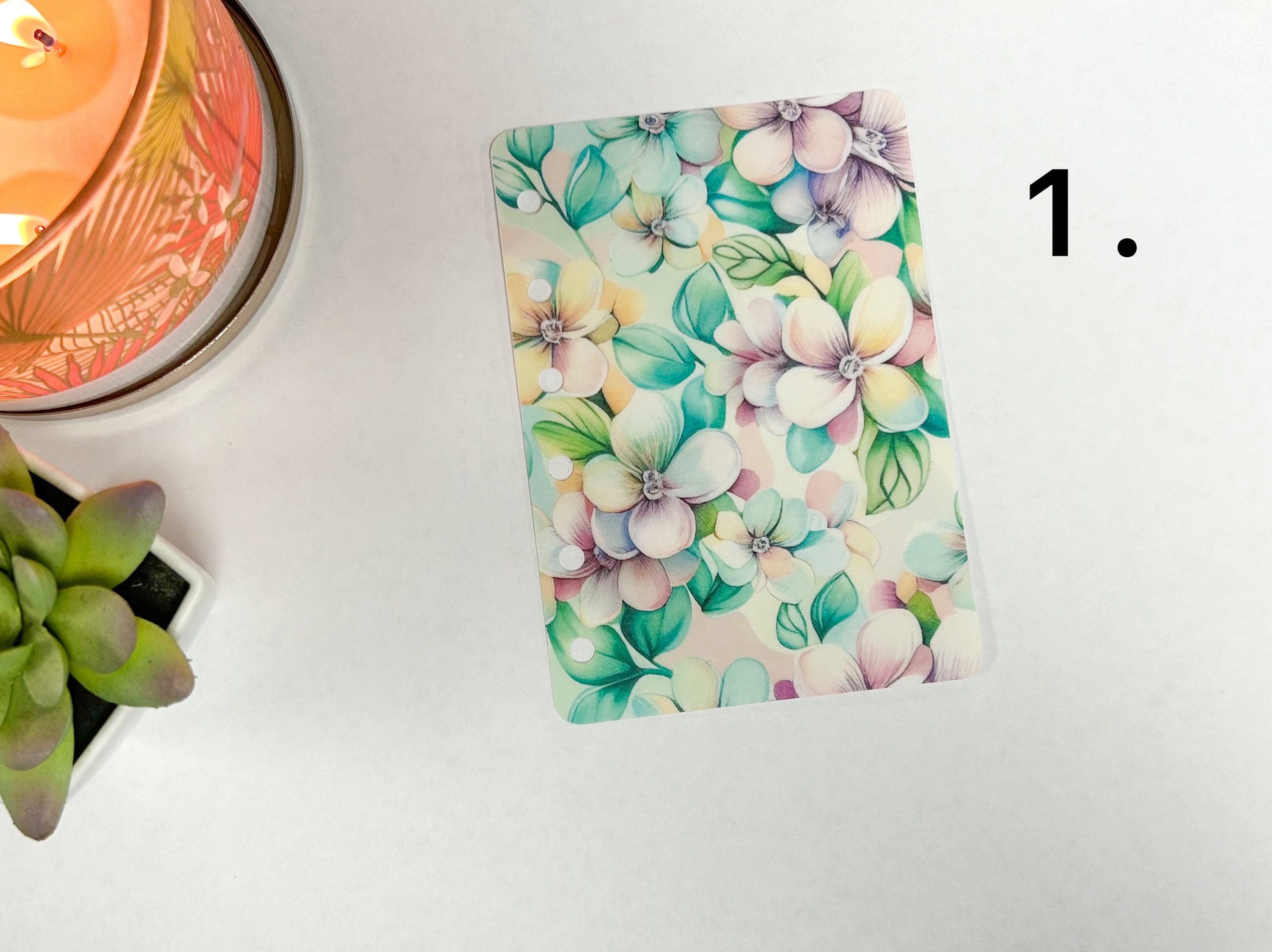 Floral Dashboards A7 Size Laminated Binder Budget Binder Floral - Etsy