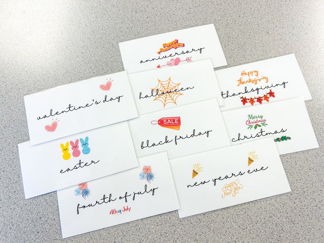 Holiday Placeholders Bundle Laminated Glossy Finish Cash Stuffing - Etsy