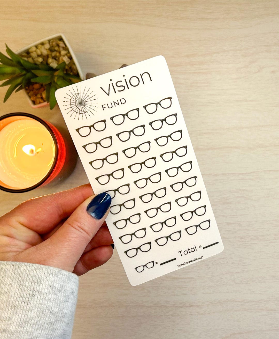 Vision Savings | Laminated | Glossy Finish | Cash Stuffing - Etsy