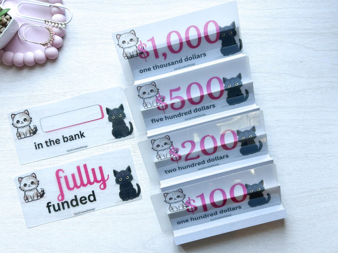 Cash Placeholders Kitten (set of 3) | Laminated | Glossy Finish ...