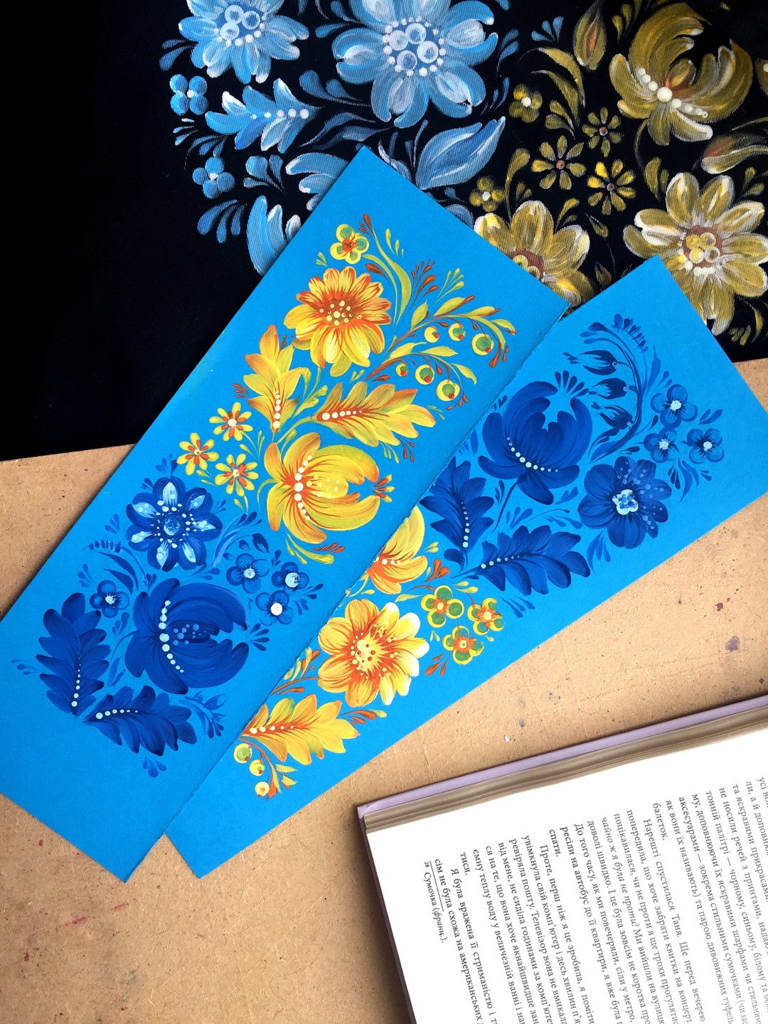 Original Bookmarks in Petrykivka Ukrainian Folk Art Style by Hand ...