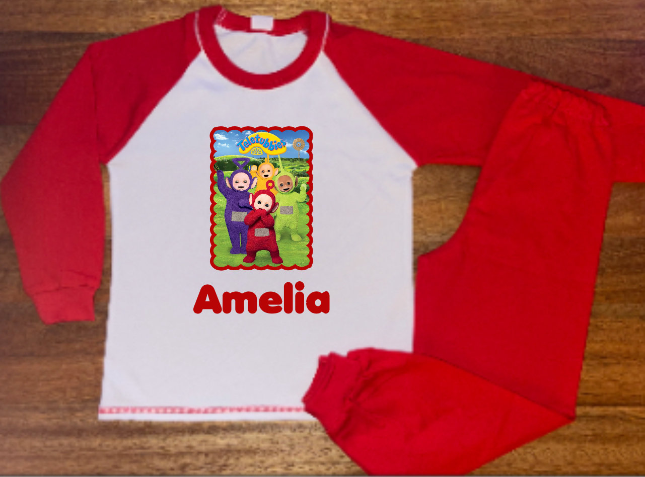 Teletubbies Pyjamas, Teletubbies Pjs, Personalised Teletubbies, Tinky ...