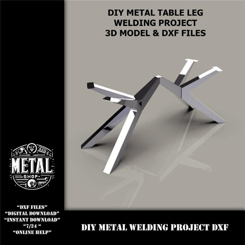 Spider Table Leg DXF Files: Metal Welding Project (digital Download) - Etsy