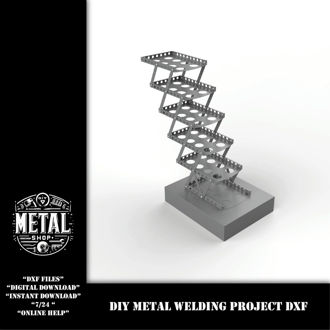 Foldable Multi Catalogue Stand Shelves Sheet Metal Dxf Files, A4 Multi ...