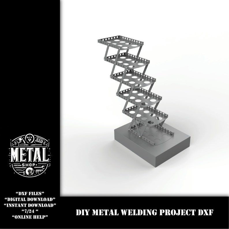Foldable Multi Catalogue Stand Shelves Sheet Metal Dxf Files, A4 Multi ...
