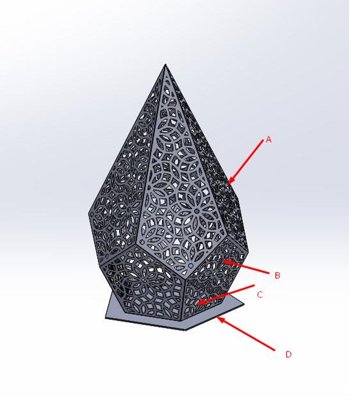 Metal Patterned Diamond Sculpture Welding Project: DXF Cutting Plans - Etsy