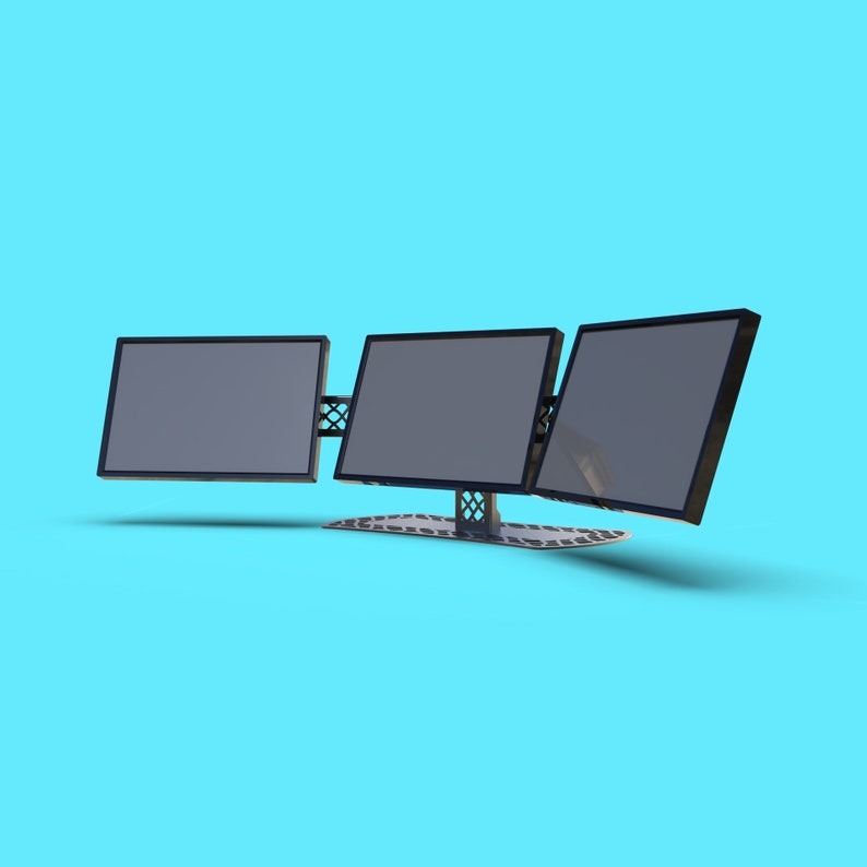 Diy Sheet Metal Tripple Monitor Stand Archivos Dxf, Planos DXF del ...