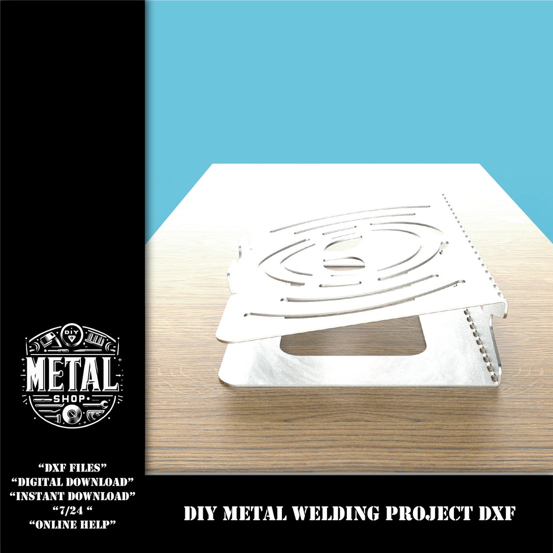 Diy Sheet Metal Laptop Stand Dxf Files, Metal Welding Project DXF Plans ...