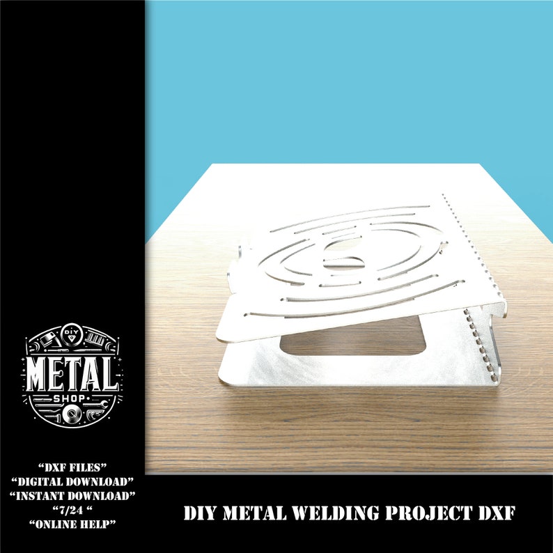 Diy Sheet Metal Laptop Stand Dxf Files, Metal Welding Project DXF Plans ...