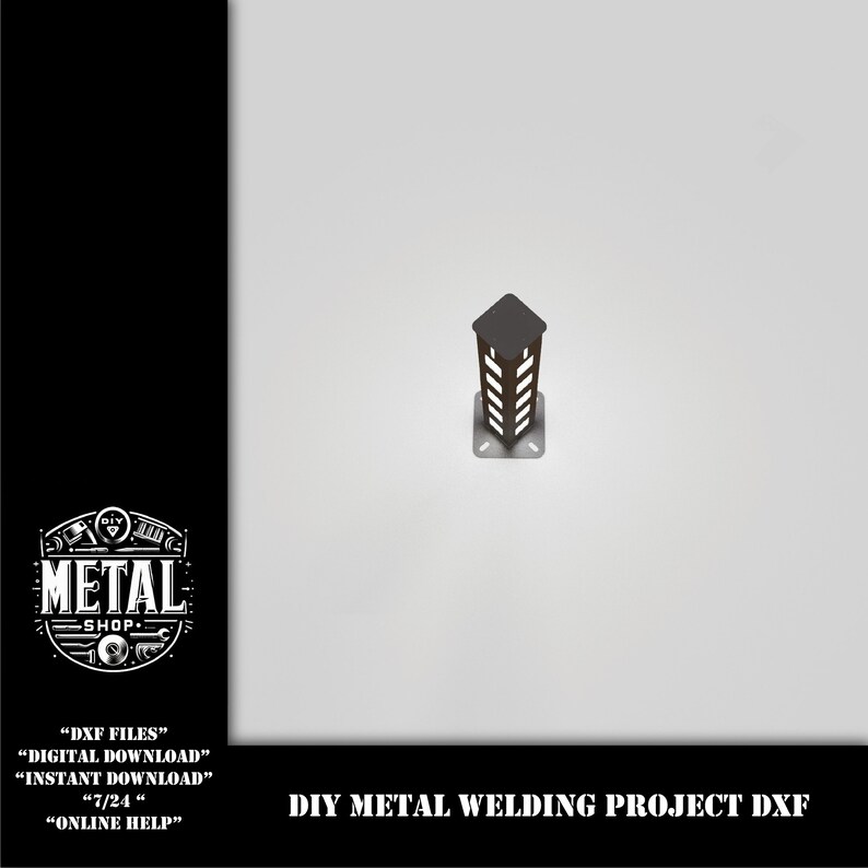 DIY Metal Garden Light Pole Welding Project: DXF Cut Files (digital ...