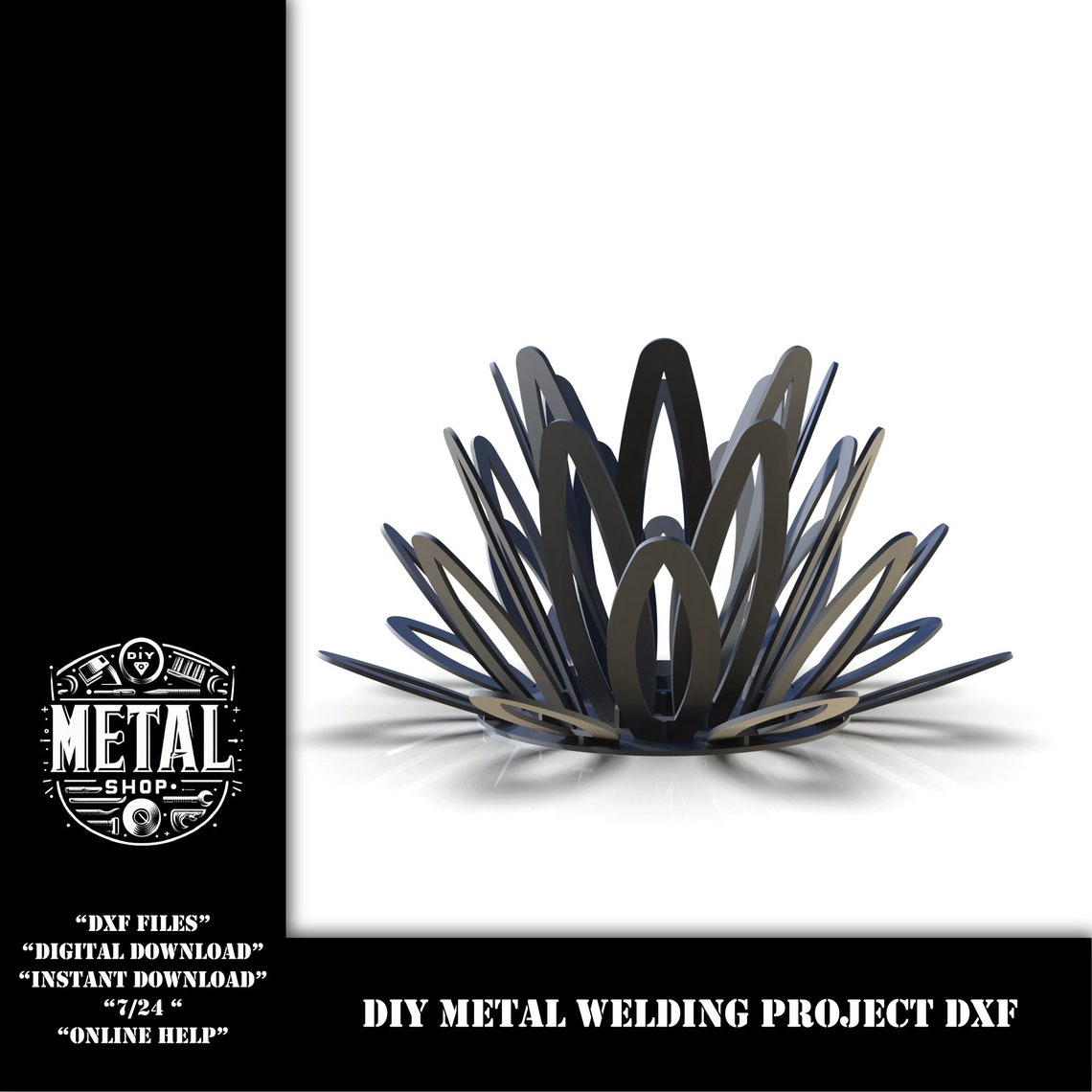 DIY Flower Garden Decor Weld Project Plans Dxf for 5mm, Diy Weld Kit ...