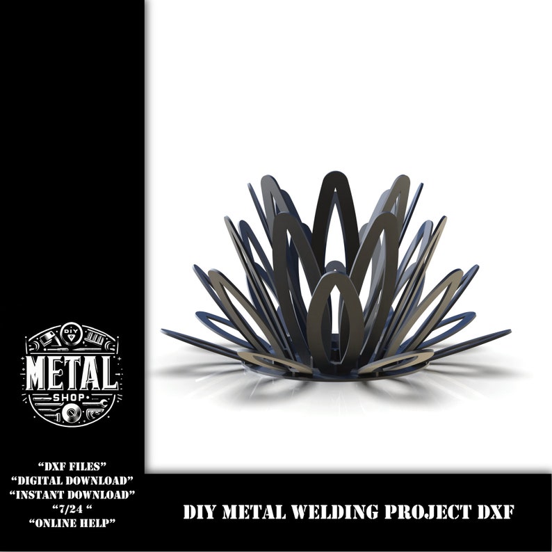 DIY Flower Garden Decor Weld Project Plans Dxf for 5mm, Diy Weld Kit ...