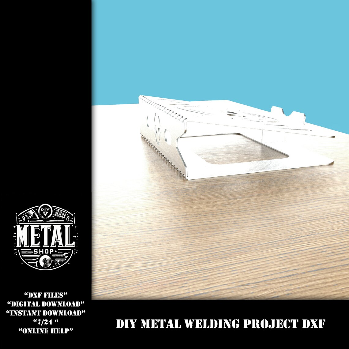 Diy Sheet Metal Laptop Stand Dxf Files, Metal Welding Project DXF Plans ...