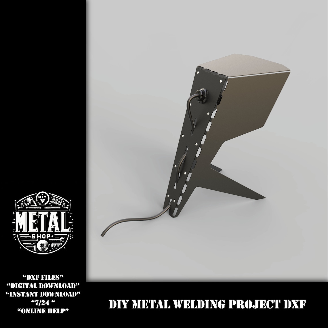 DIY Sheet Metal Desktop Lamp Welding Project Plans Dxf Files, Diy Weld ...