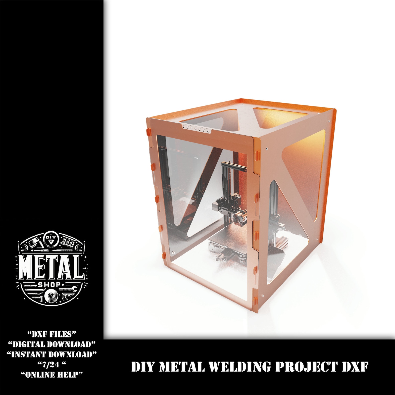DIY 3D Printer Enclosure: Collapsible Metal Case DXF (digital Download ...