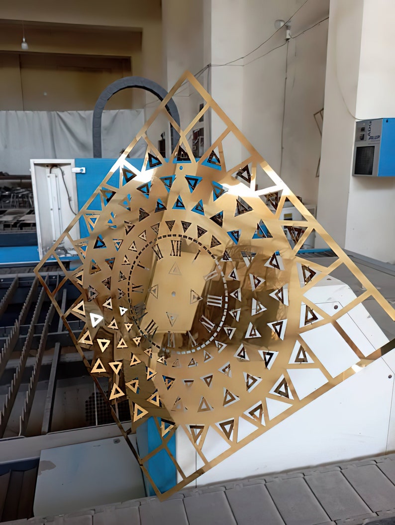 Originals DXF Metal Wall Clock Design Diamond, Unique Shaped Patterned ...