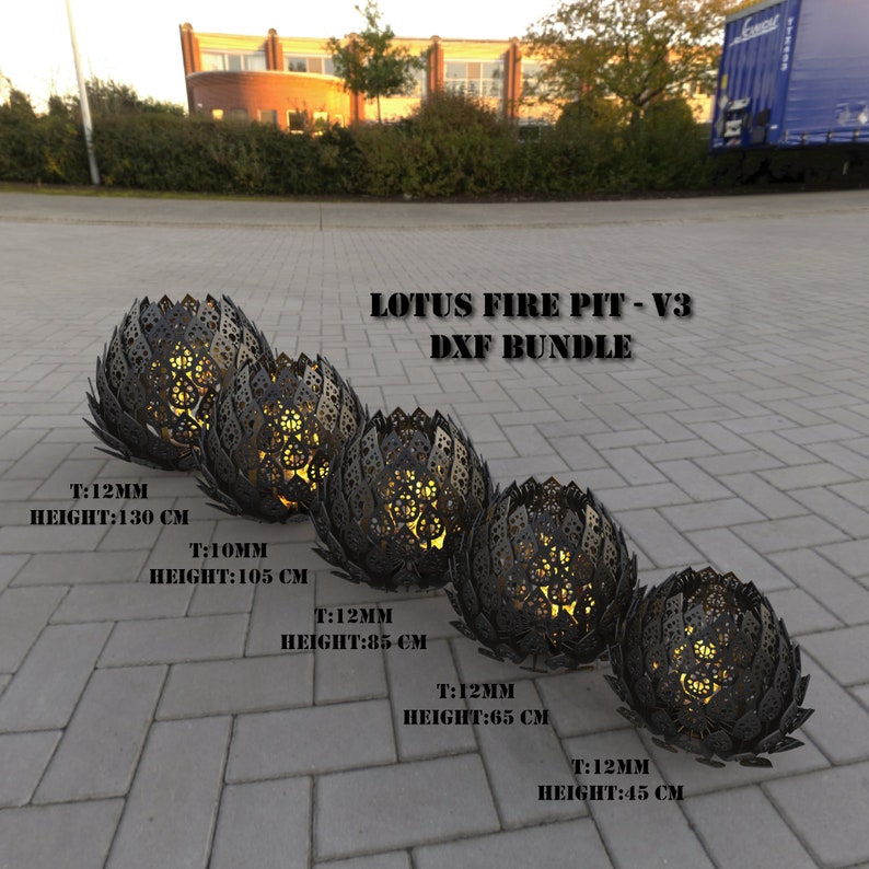 DIY LOTUS Firepit Bundle Welding Project Plans Dxf Bundle, Diy Weld Kit ...