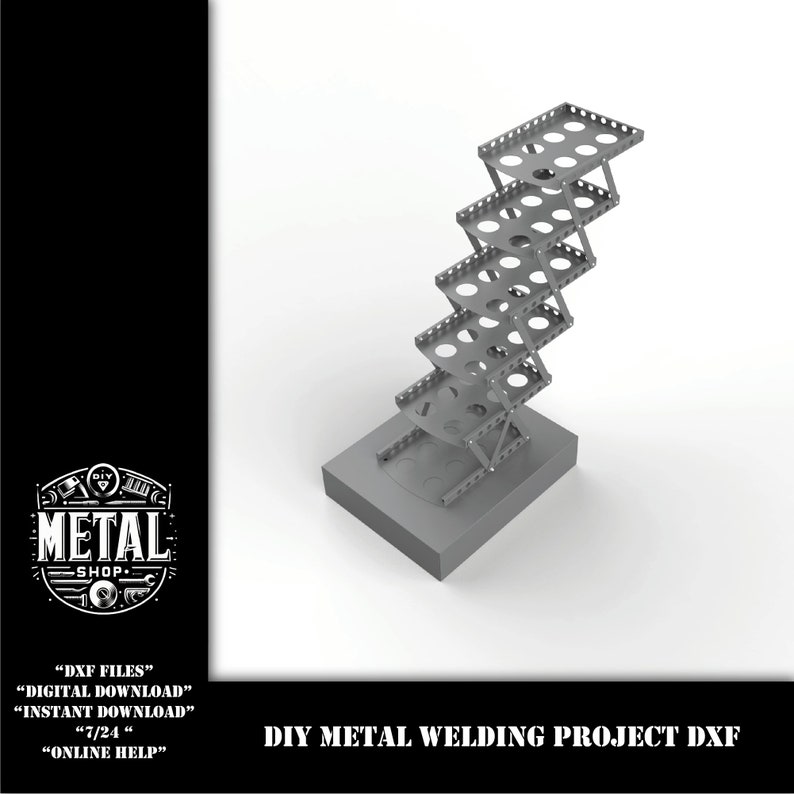 Foldable Multi Catalogue Stand Shelves Sheet Metal Dxf Files, A4 Multi ...