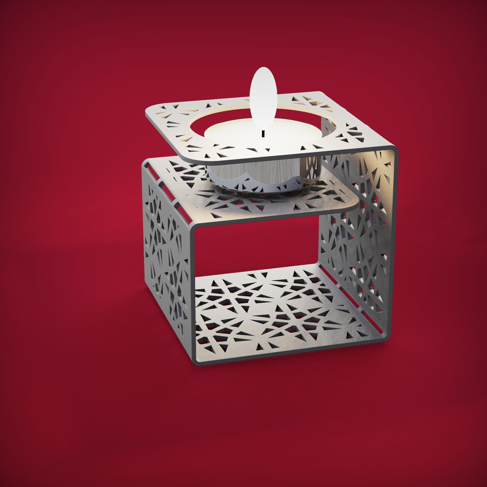 Sheet Metal Dxf Tealight Holder V4, Simple Tealight Candle Stands for ...