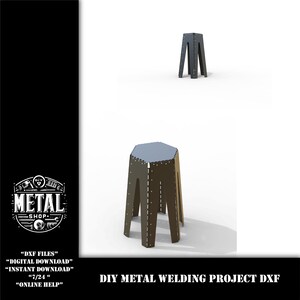 DIY Metal Stool Welding Project: DXF Files - Etsy