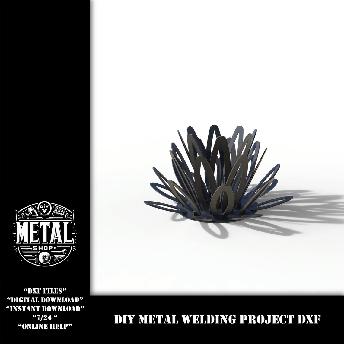 DIY Flower Garden Decor Weld Project Plans Dxf for 5mm, Diy Weld Kit ...